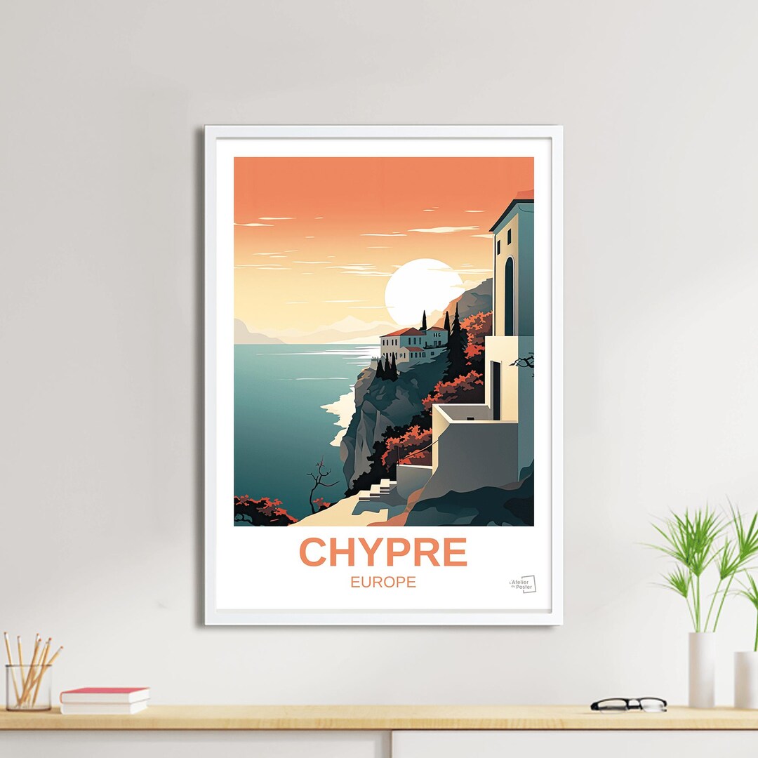 Cyprus Poster – Travel Poster – Vintage Wall Art – Mediterranean Island ...