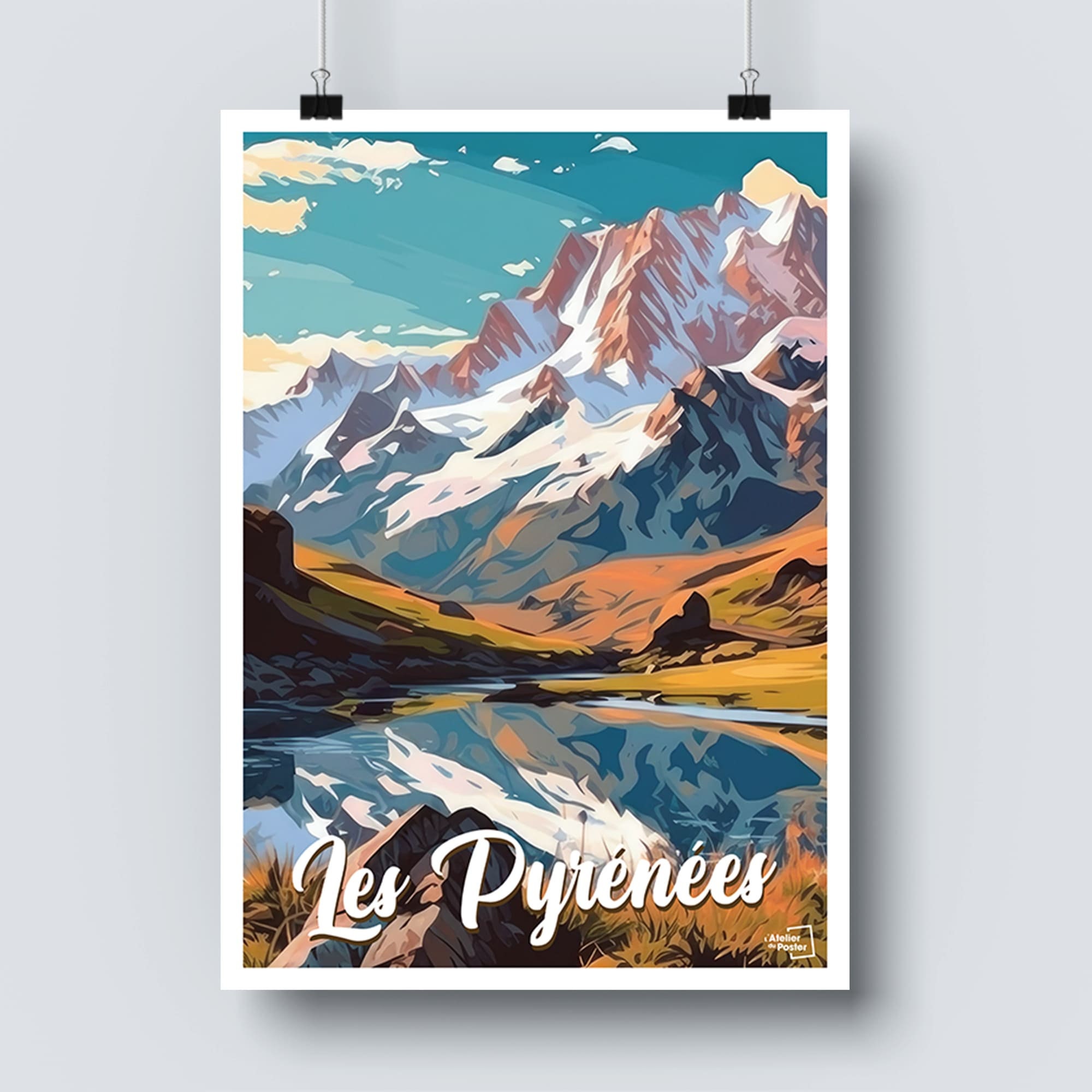 Affiche Les Pyrénées Travel Poster - Etsy France