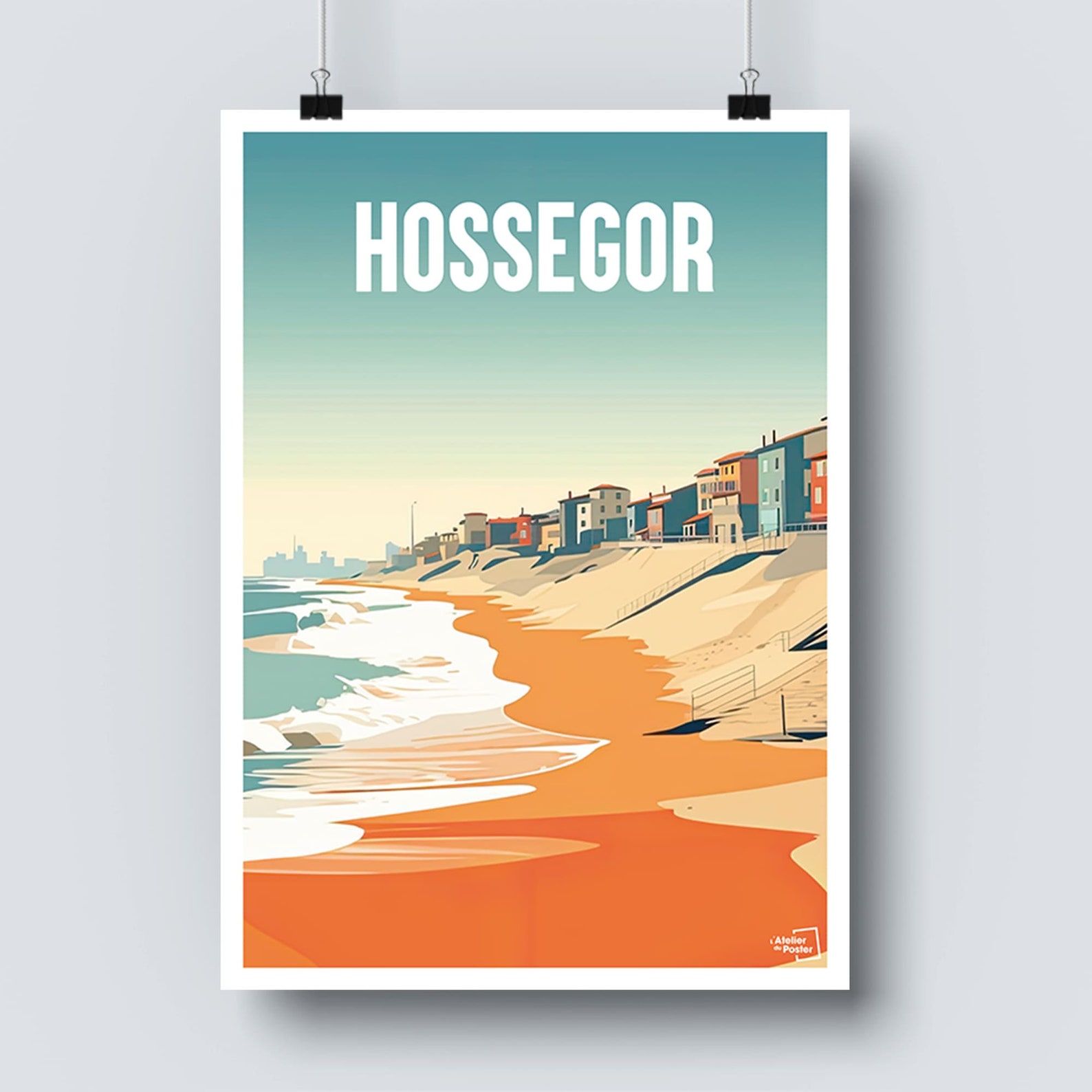 Poster Hossegor Travel Poster - Etsy Hong Kong