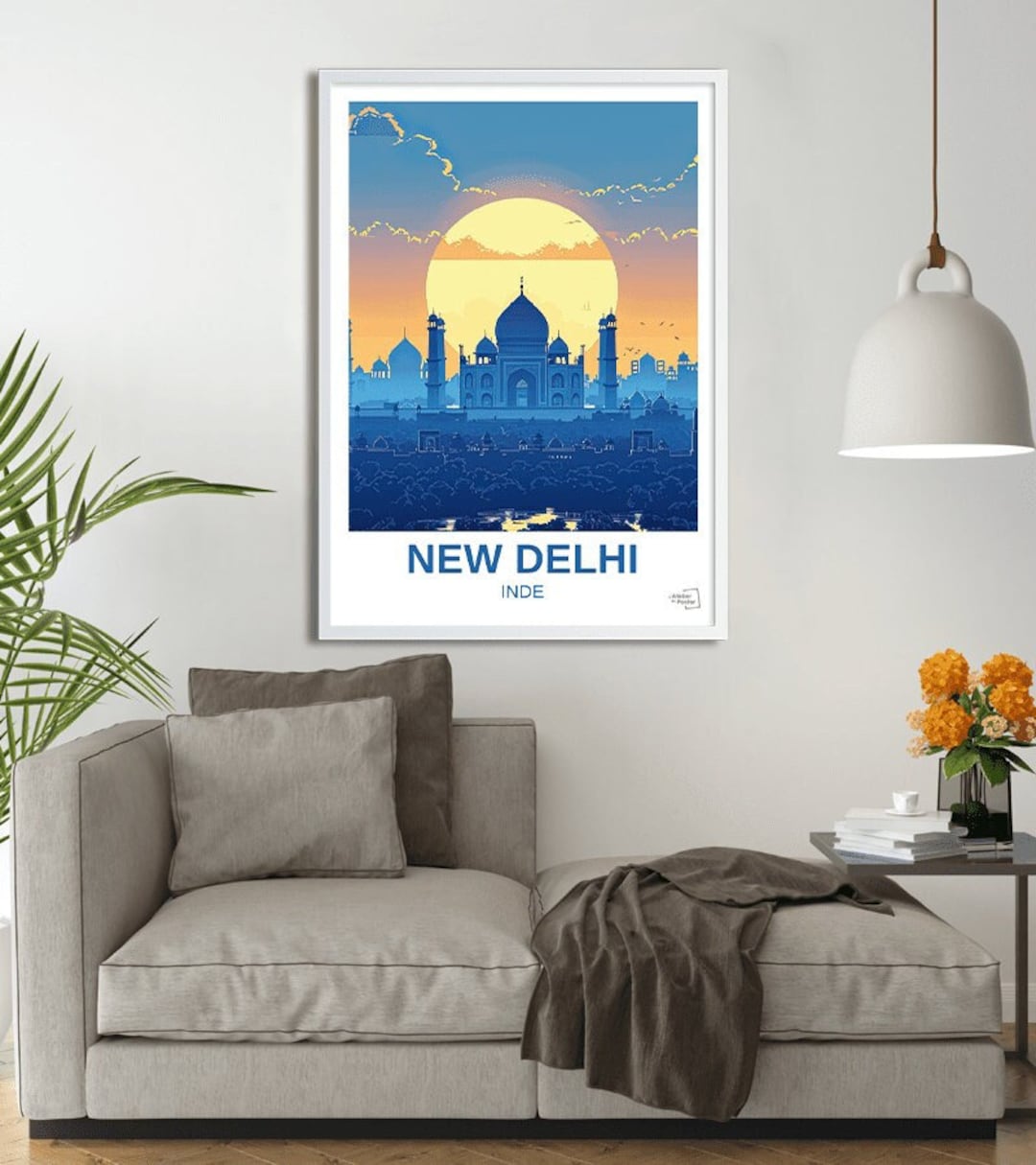 New Delhi Poster Travel Poster - Etsy