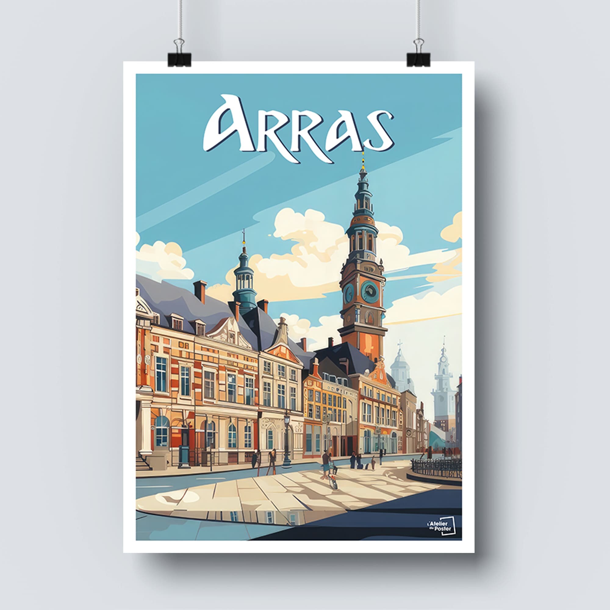 Arras Poster – France & World – Vintage Illustration – Historic City ...