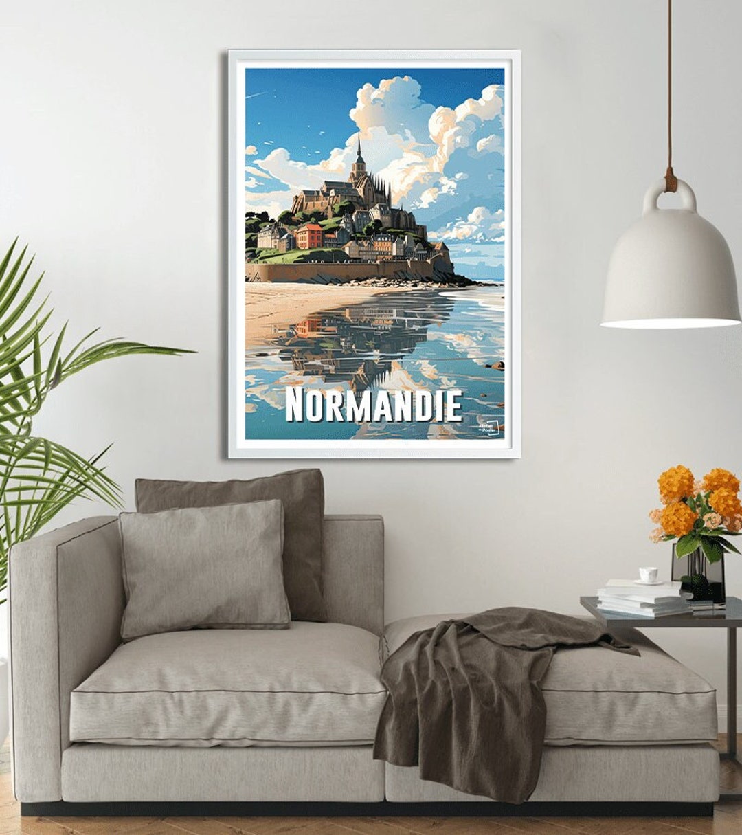 Normandy Poster – Vintage Travel Poster – French Region Poster ...