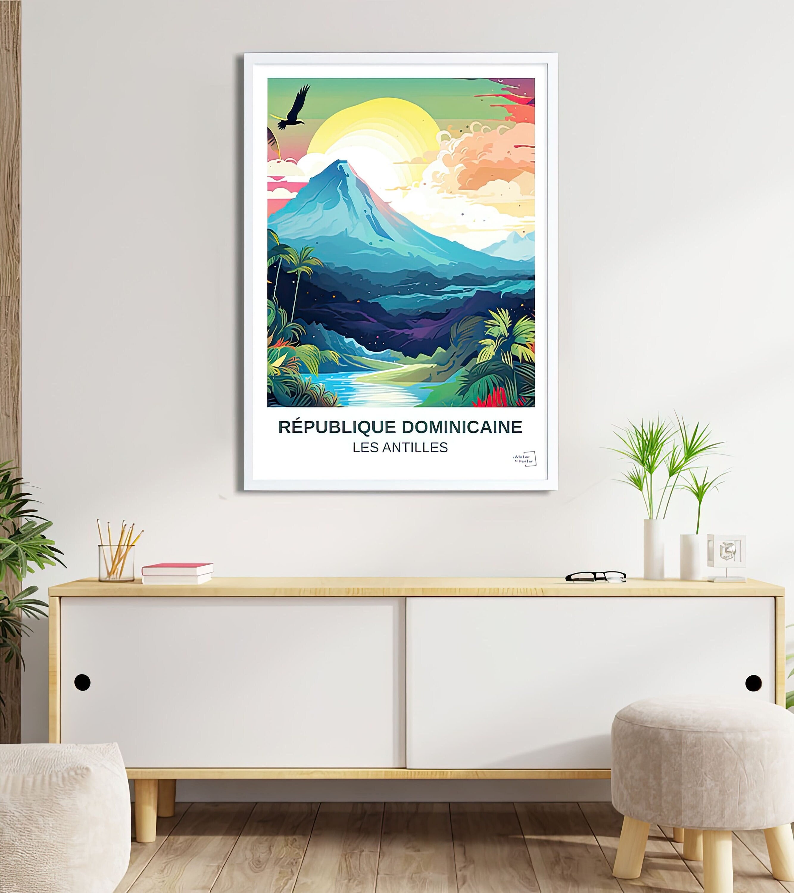 Dominican Republic Poster – Travel Print – Vintage Caribbean ...