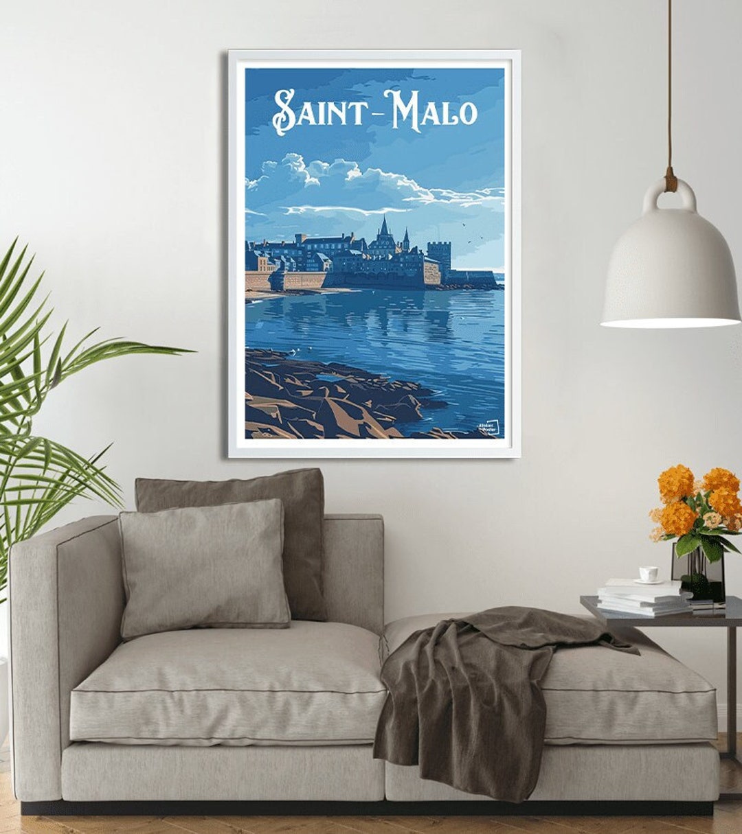 Saint-malo Poster – Travel Poster – Explore the Maritime Splendor of ...