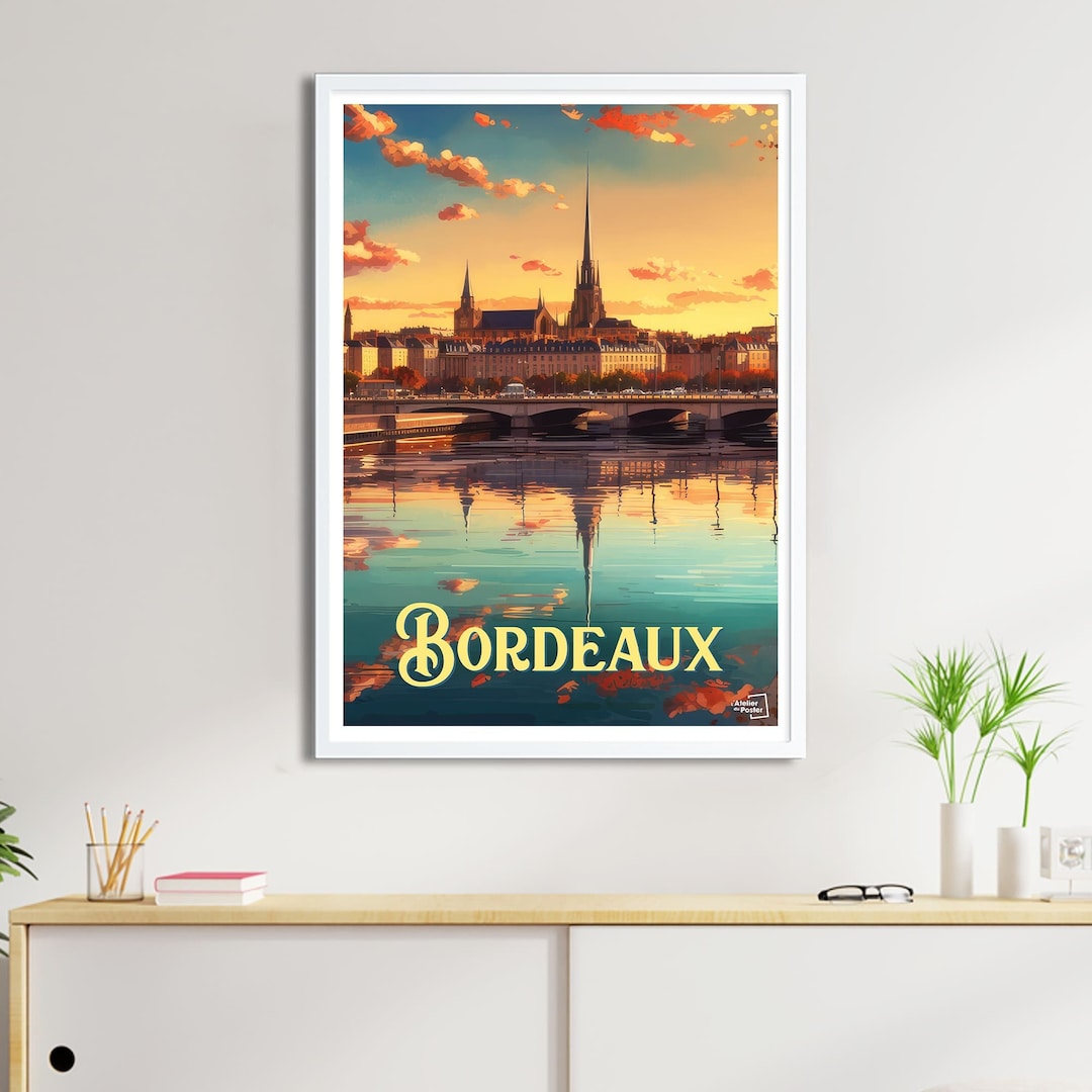Bordeaux Poster Poster of France and the World - Etsy