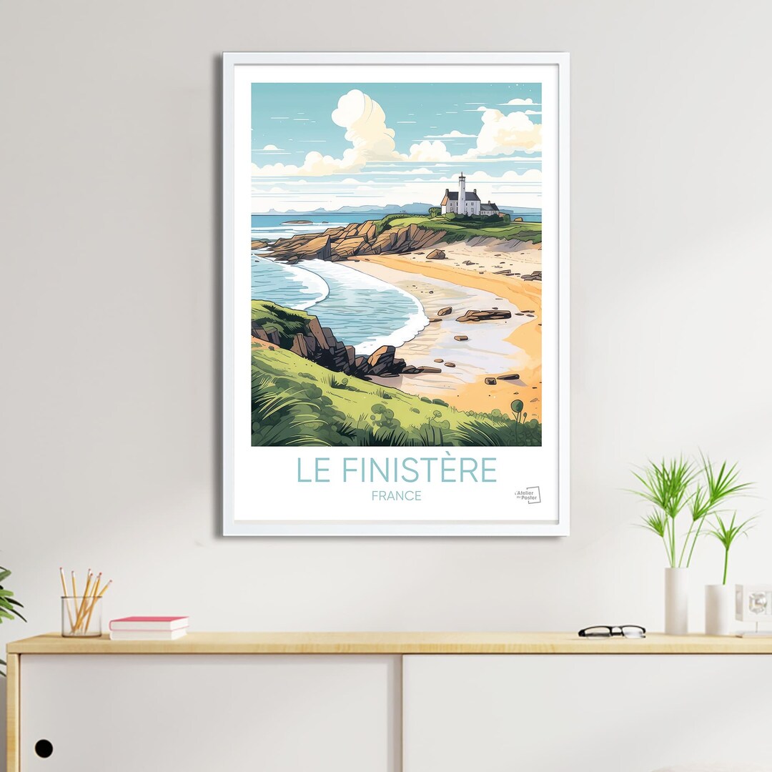 Affiche Le Finistère – Travel Poster Vintage – Poster Région Bretonne ...
