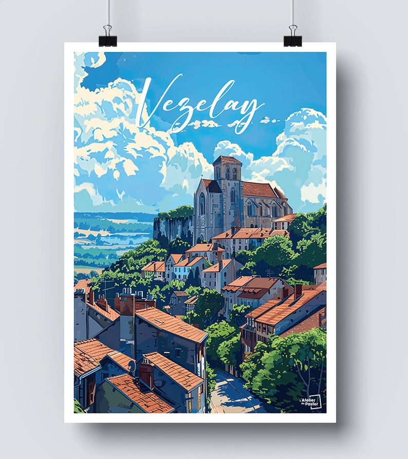 Vezelay Poster Travel Poster - Etsy