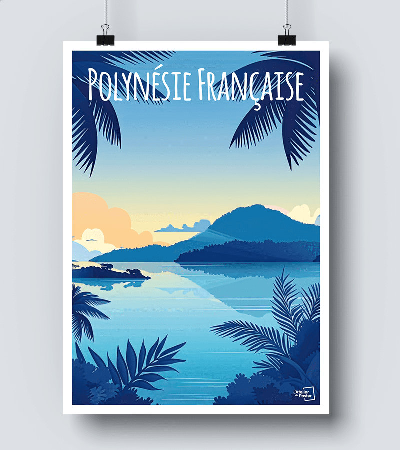 French Polynesia Poster Travel Poster - Etsy