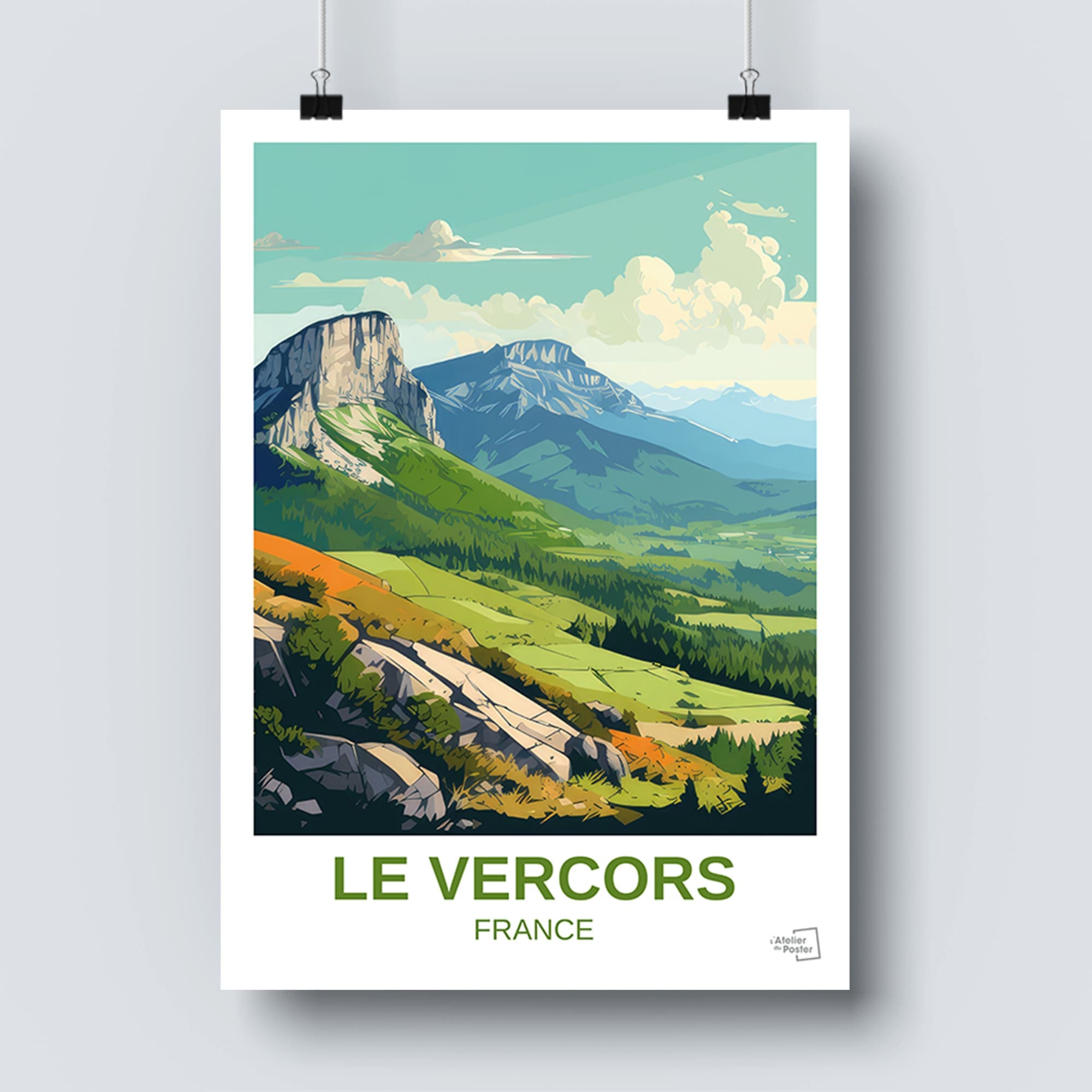Affiche Vercors Travel Poster - Etsy France