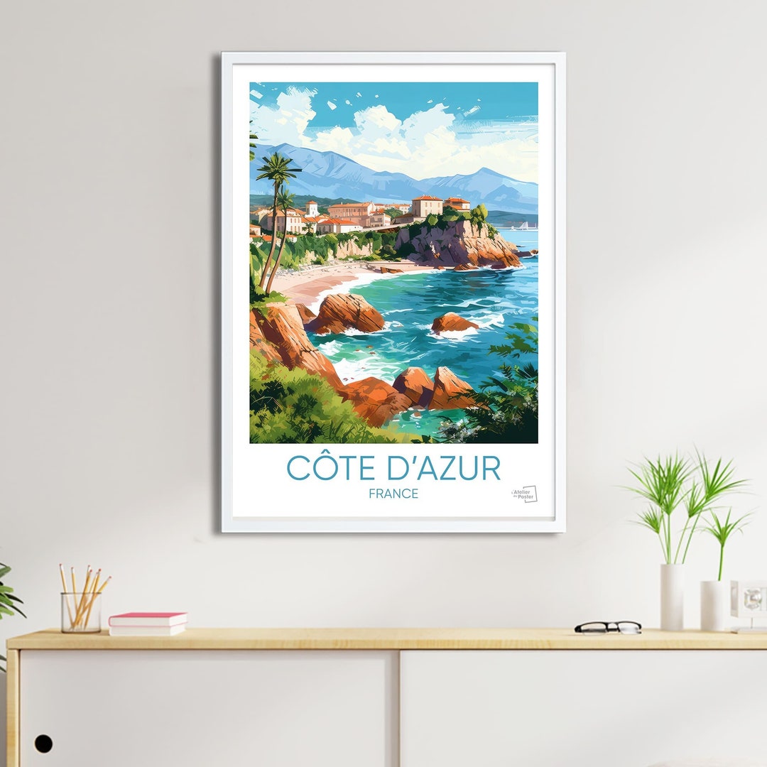 French Riviera Poster Travel Poster - Etsy