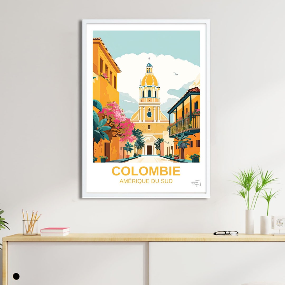 Colombia Poster – Travel Poster – South America Wall Art – Vintage ...