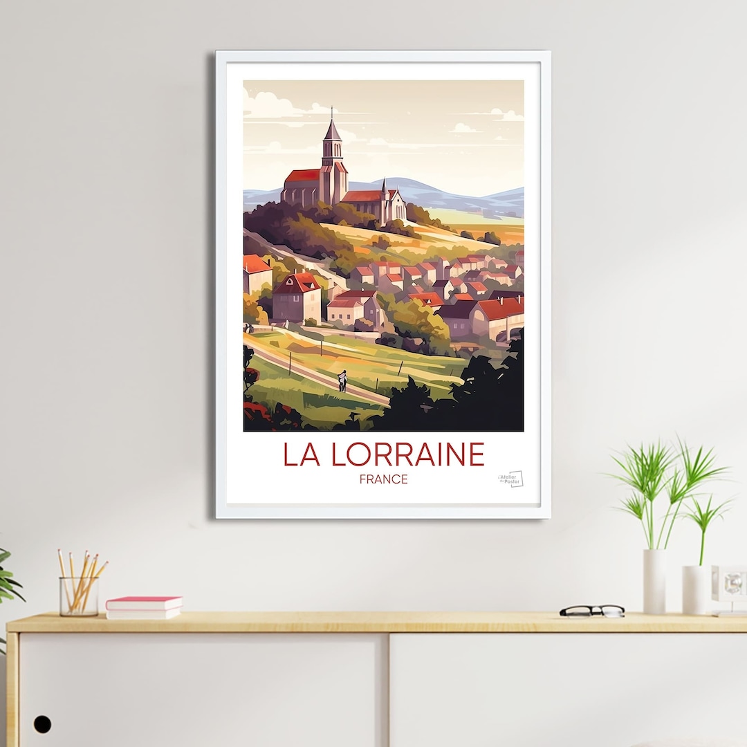 Lorraine Poster – Travel Print – Vintage Eastern France Illustration ...