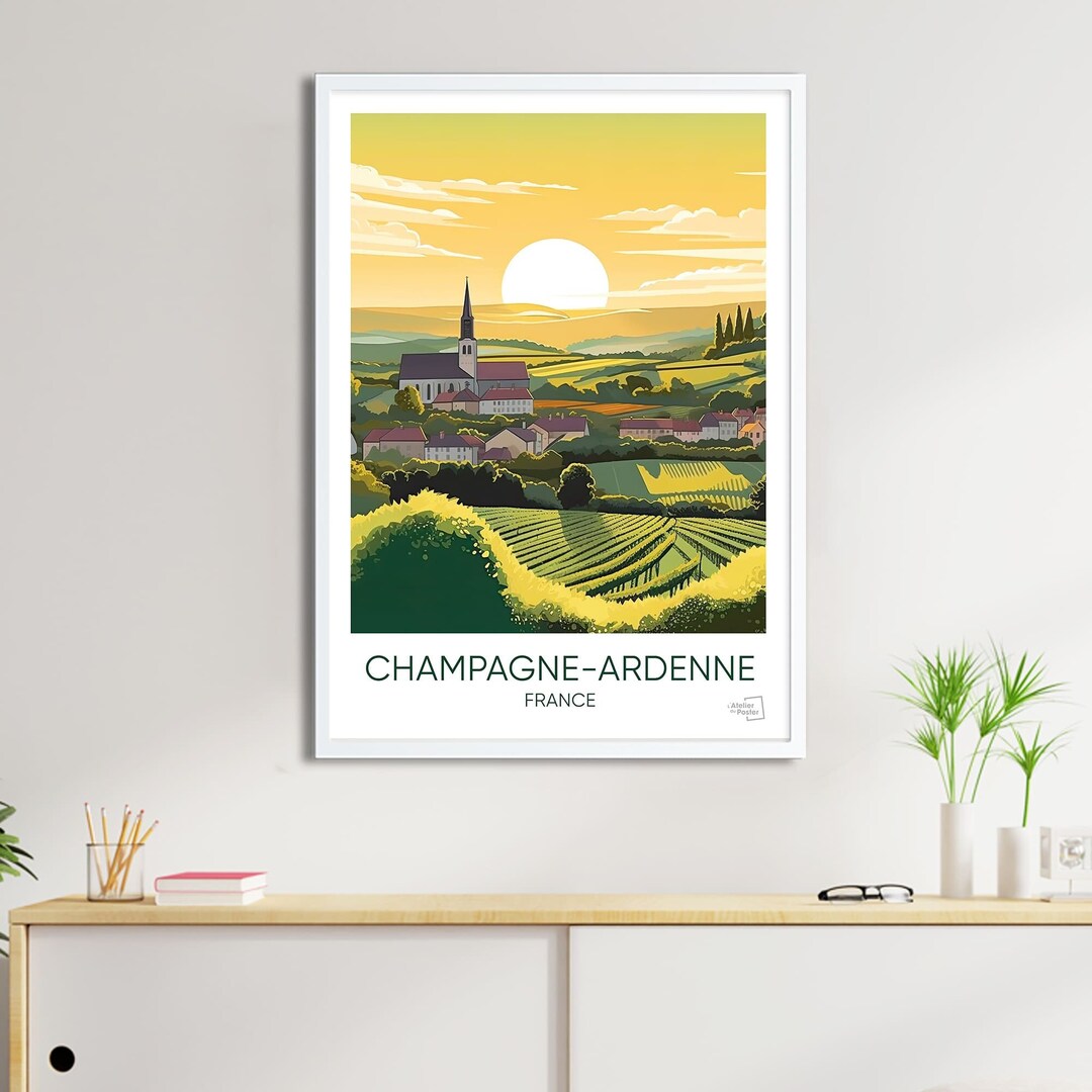 Champagne-ardenne Travel Poster – Regional France Poster – Vintage ...