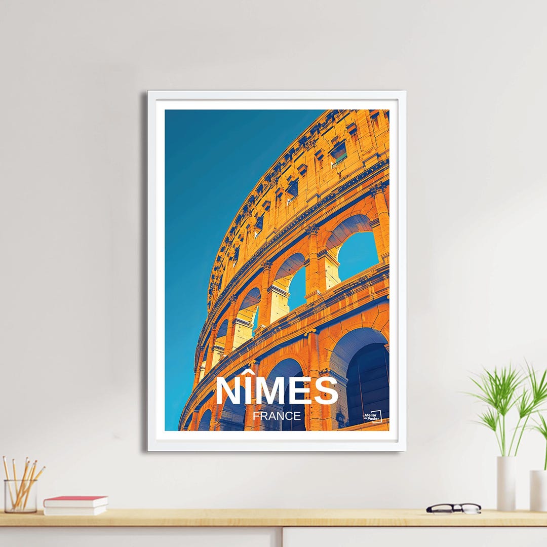 Arènes De Nîmes Poster – Travel Poster – Historic Monument Poster ...