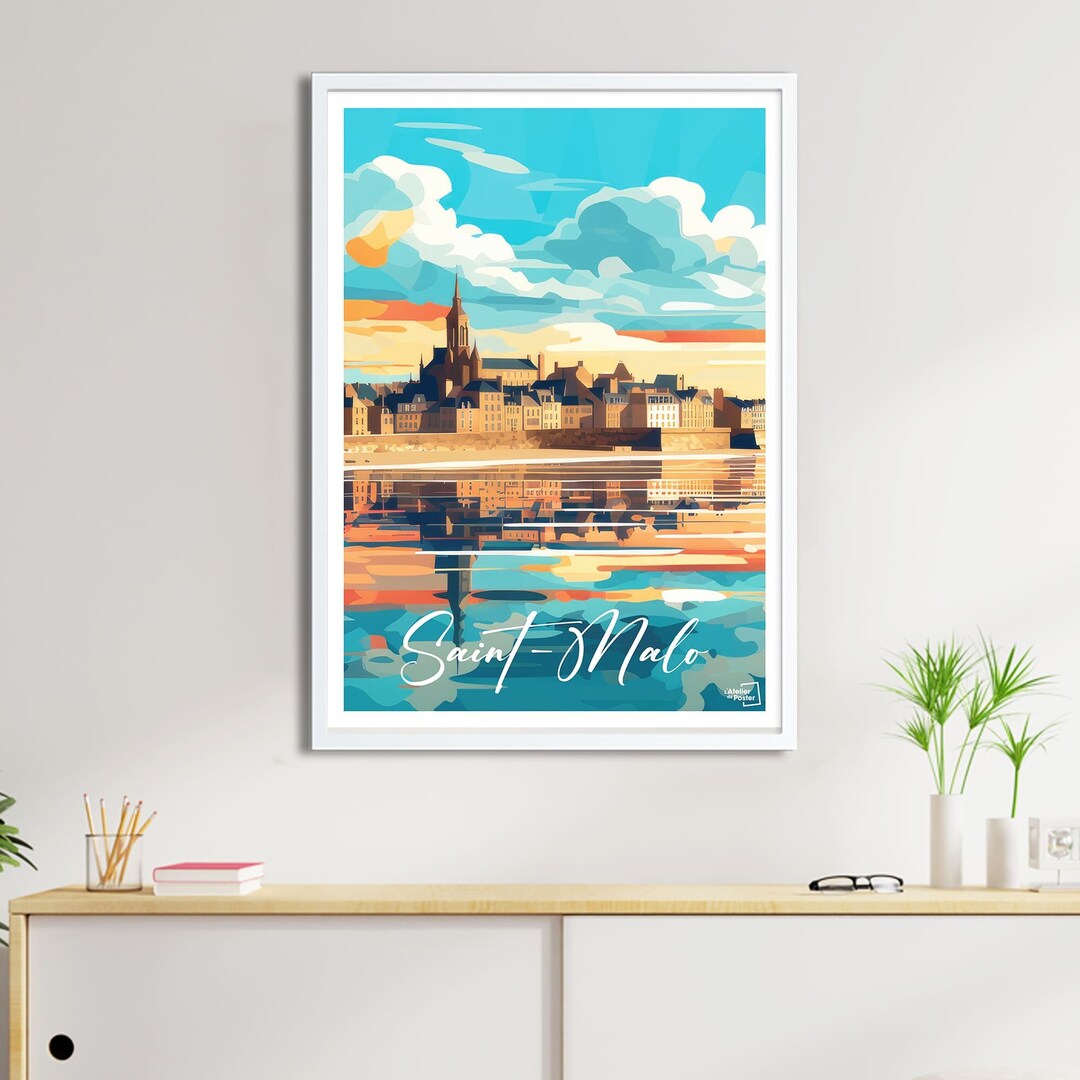 Saint-malo Poster – Travel Poster – Breton Coastal City – Vintage ...