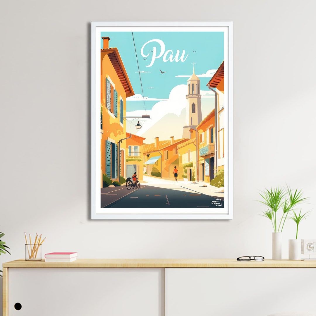 Pau Poster - Travel Poster - Etsy