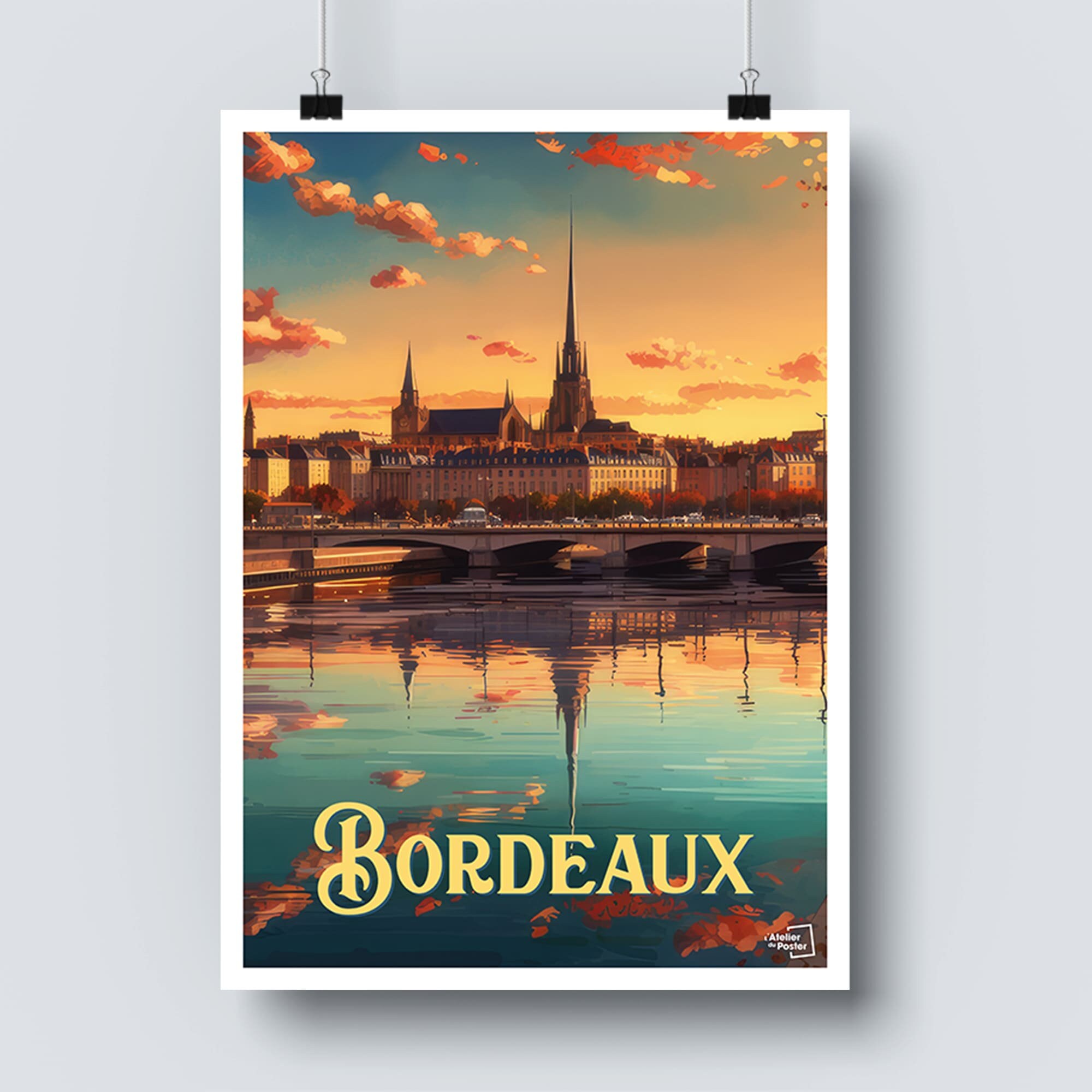 Bordeaux Poster – Travel Poster – Southwest France – Vintage ...
