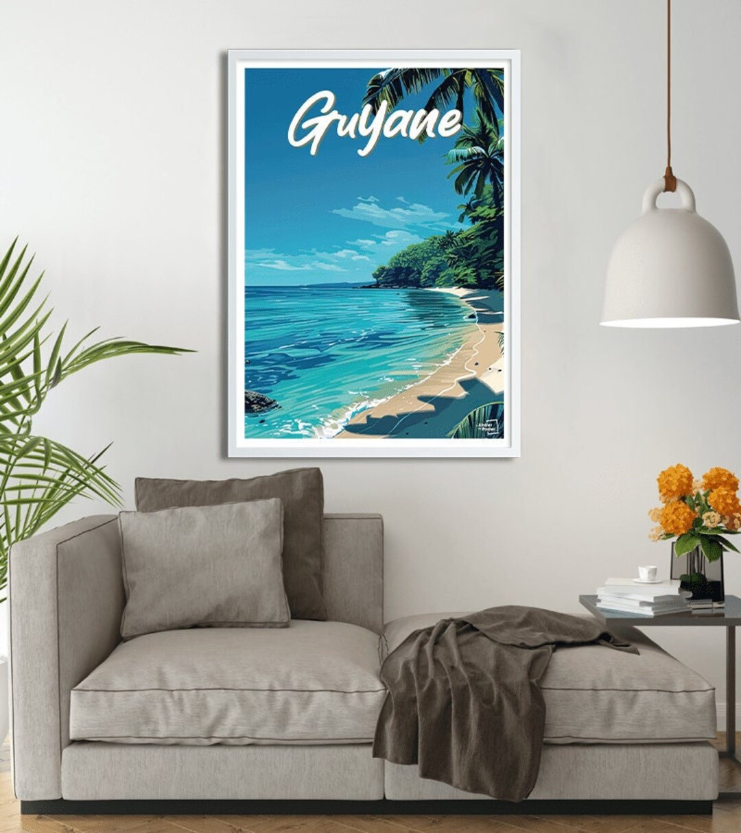 Vintage Guyana Poster Travel Poster - Etsy Australia