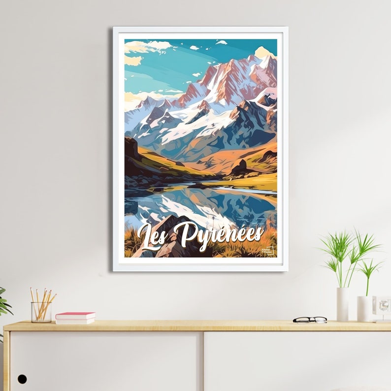Affiche Les Pyrénées Travel Poster - Etsy France