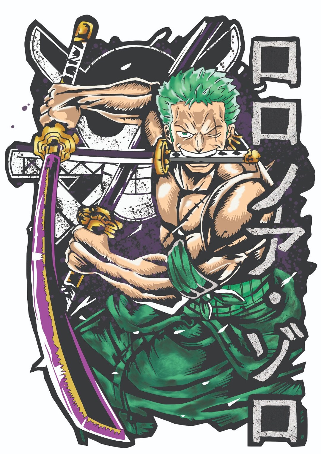 ZORO SKULL Poster Digital Portrait for Download - Etsy
