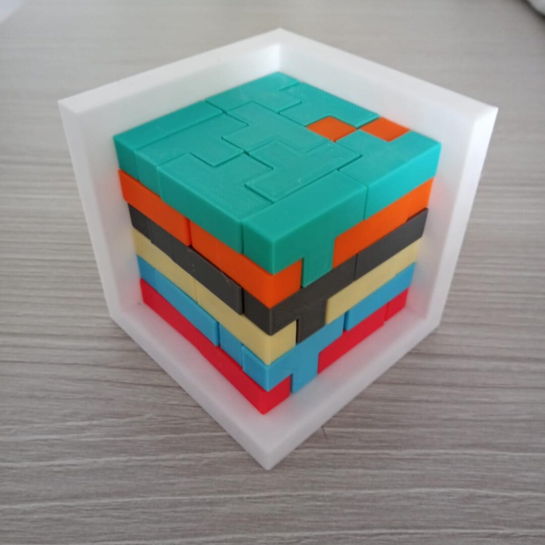 3D Puzzle Cube • 54 Piece Brain Teaser • Fun Spatial Logic Challenge ...