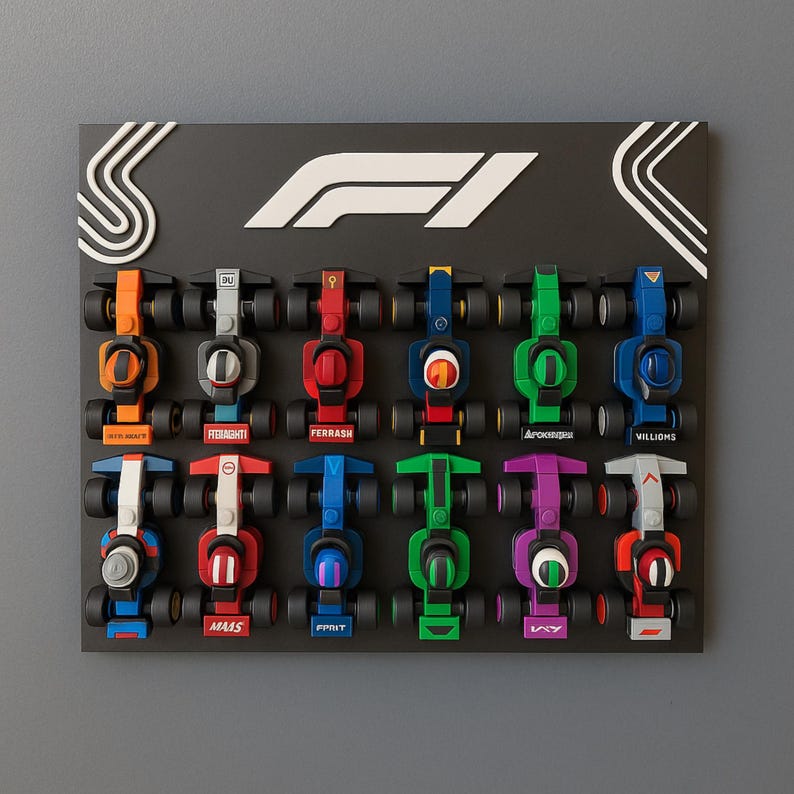 Racing Car Display Shelf | Building Block F1 Mini Car Stand | Wall or ...
