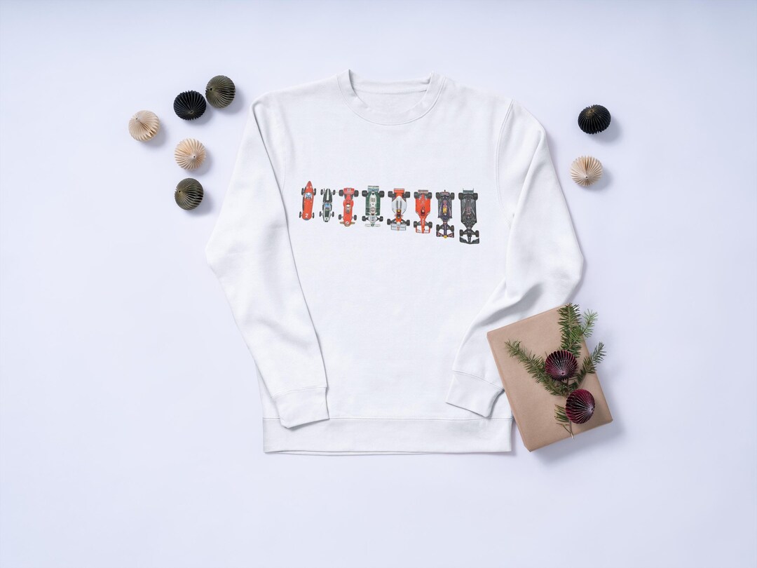 Evolution of F1 Cars Sweatshirt Cozy Motorsport Jumper for Formula 1 ...