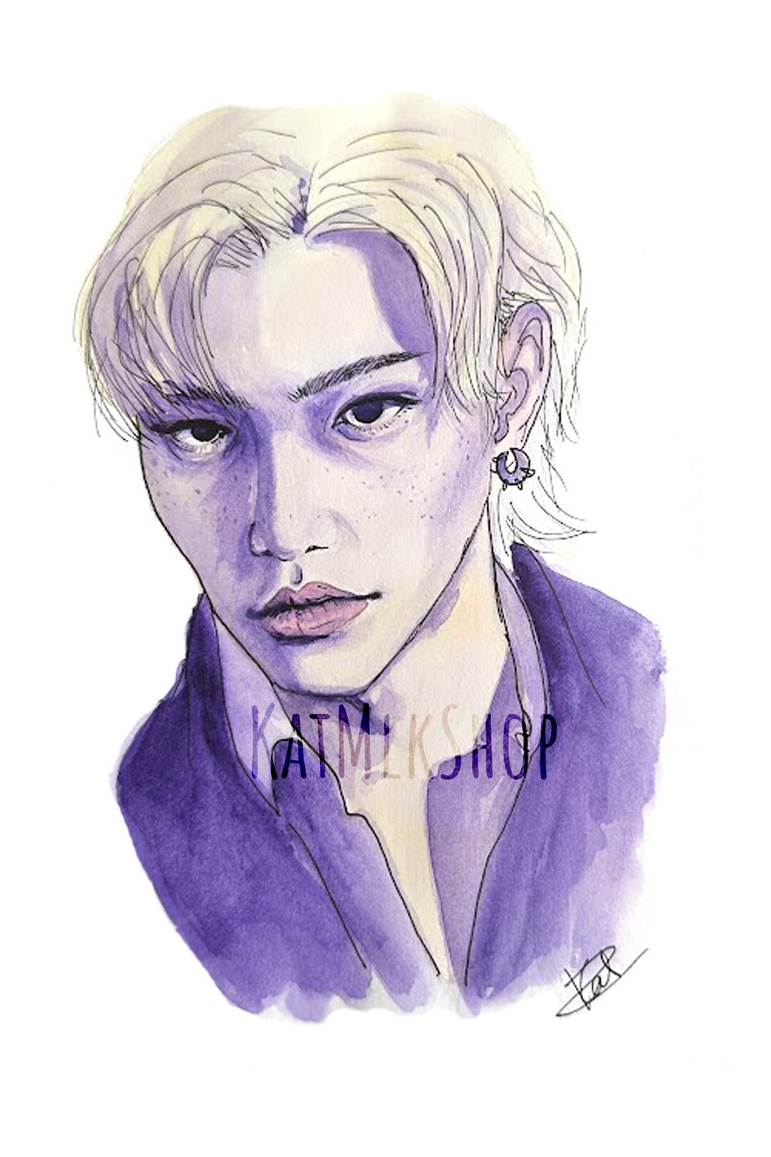 Stray Kids Felix Watercolor Art Print - Etsy