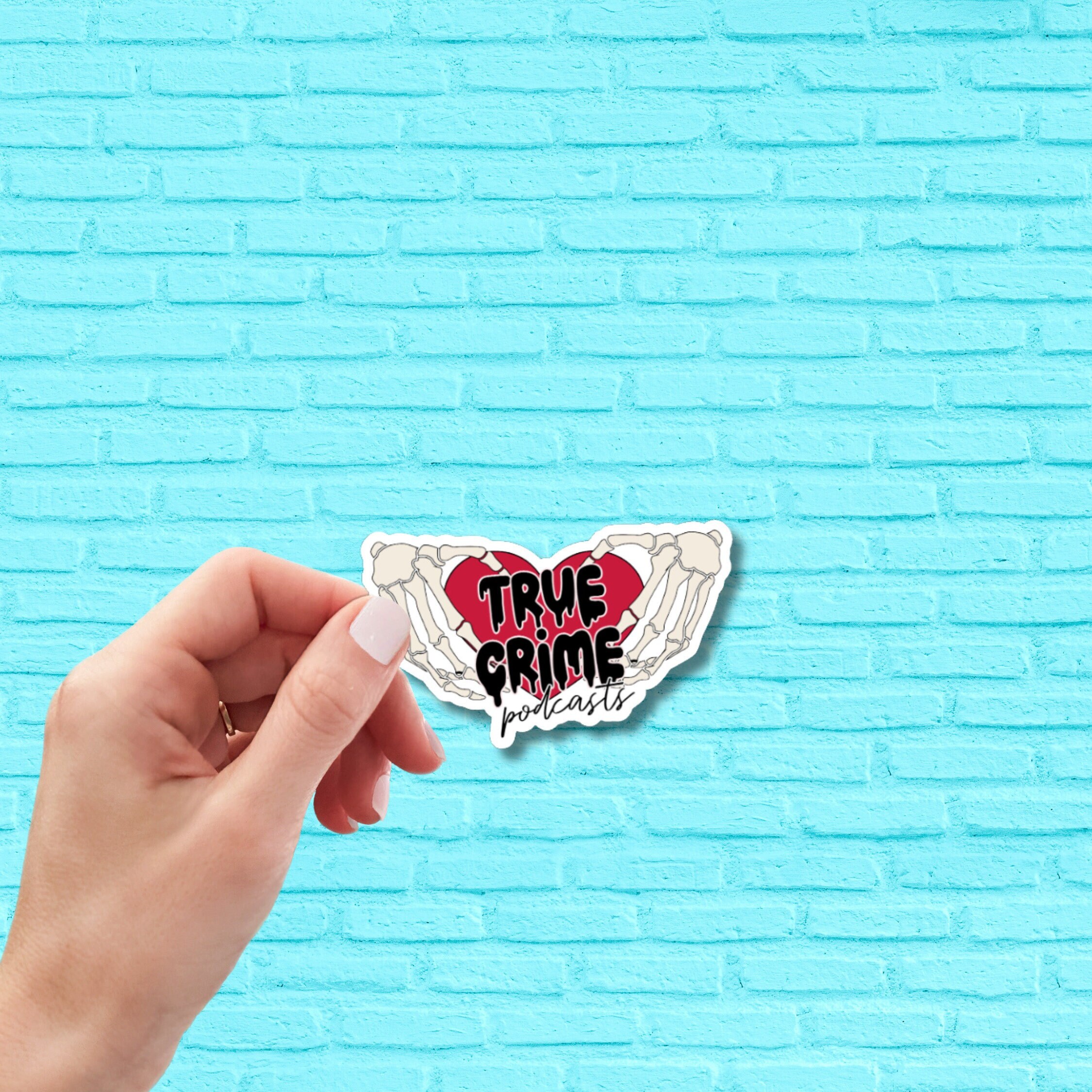 True Crime Podcasts Vinyl Sticker True Crime Junkie Murder Shows Water ...