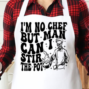 Funny Cooking Apron Kitchen Humor Gift for Cook Stirring the Pot Apron ...