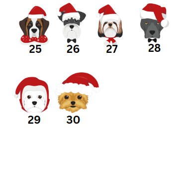 Christmas Gift Tag Stickers Cute Dog Gift Tags Animal Gift Tags 10 Tags ...