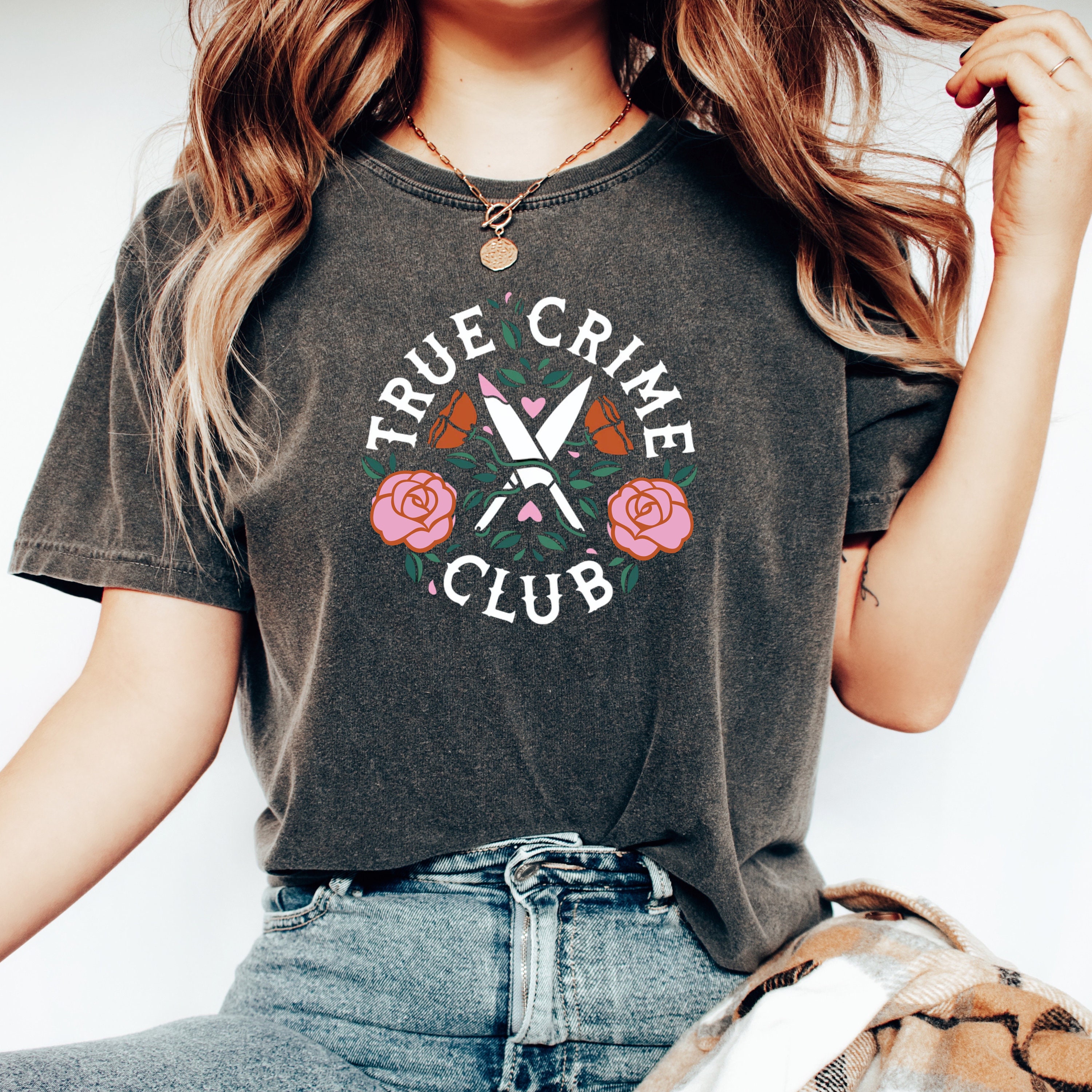 True Crime Club Shirt for True Crime Fans Sweatshirt Murder Podcasts ...