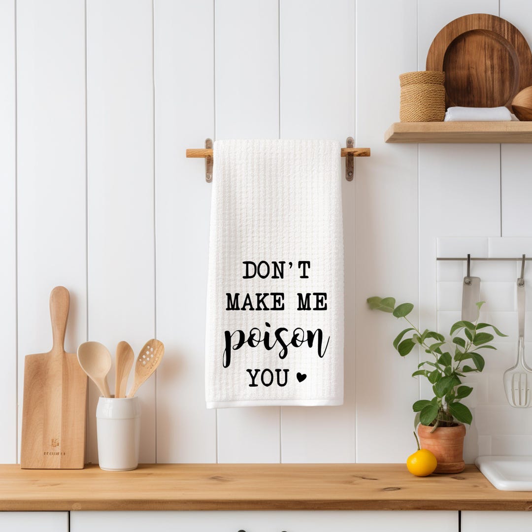 Funny Kitchen Towel Dark Humor Kitchen Decor True Crime Decor Cooking ...