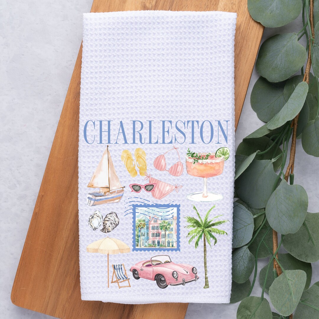 Charleston Decor South Carolina Home Tropical Hand Towel Beach Dish ...