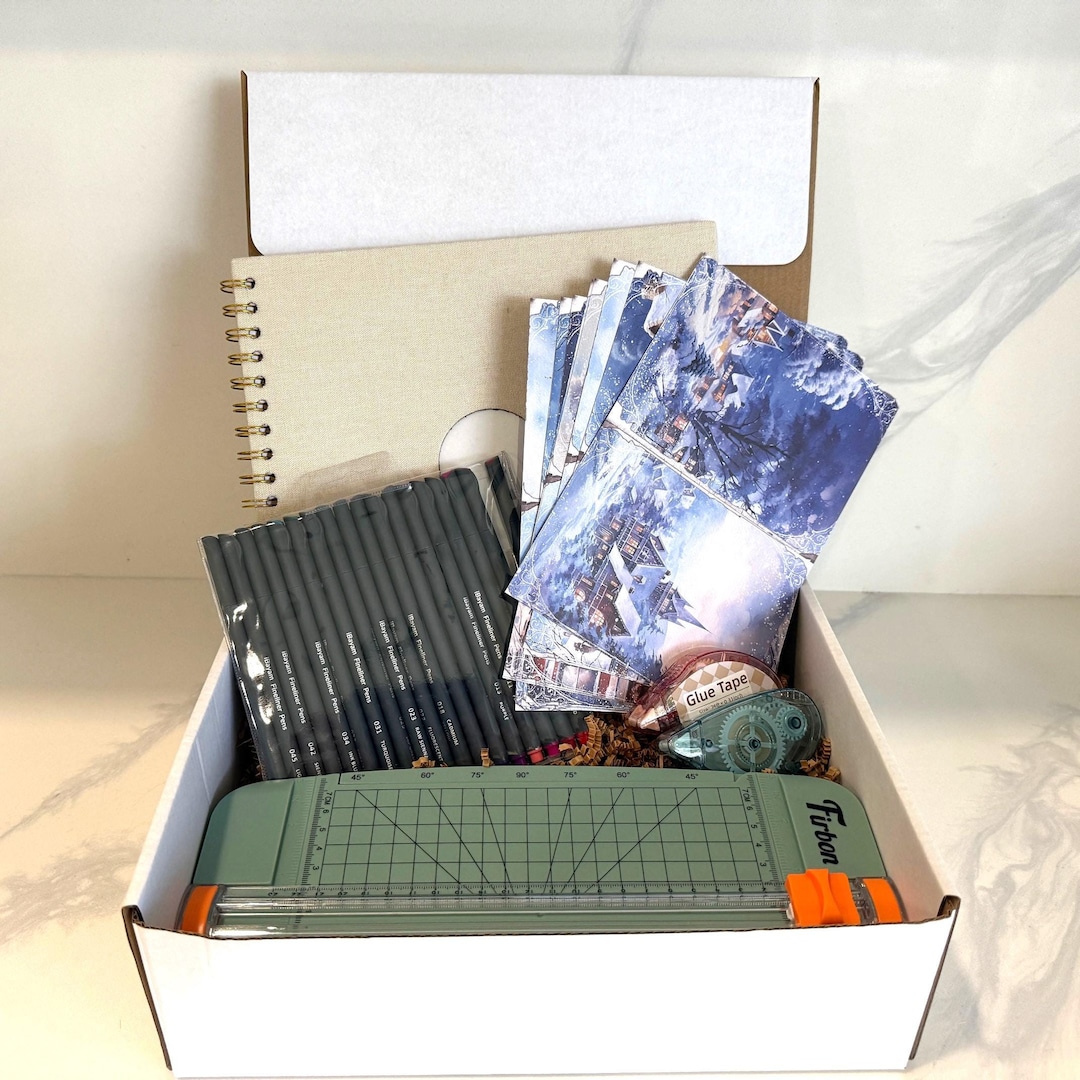 Scrapbook Starter Kit Paper Craft DIY Card Making Supply Holiday Craft ...