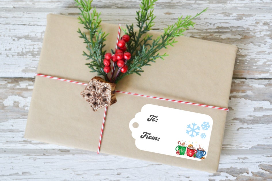 Christmas Gift Tag Stickers Personalized Holiday Gift Labels - Etsy
