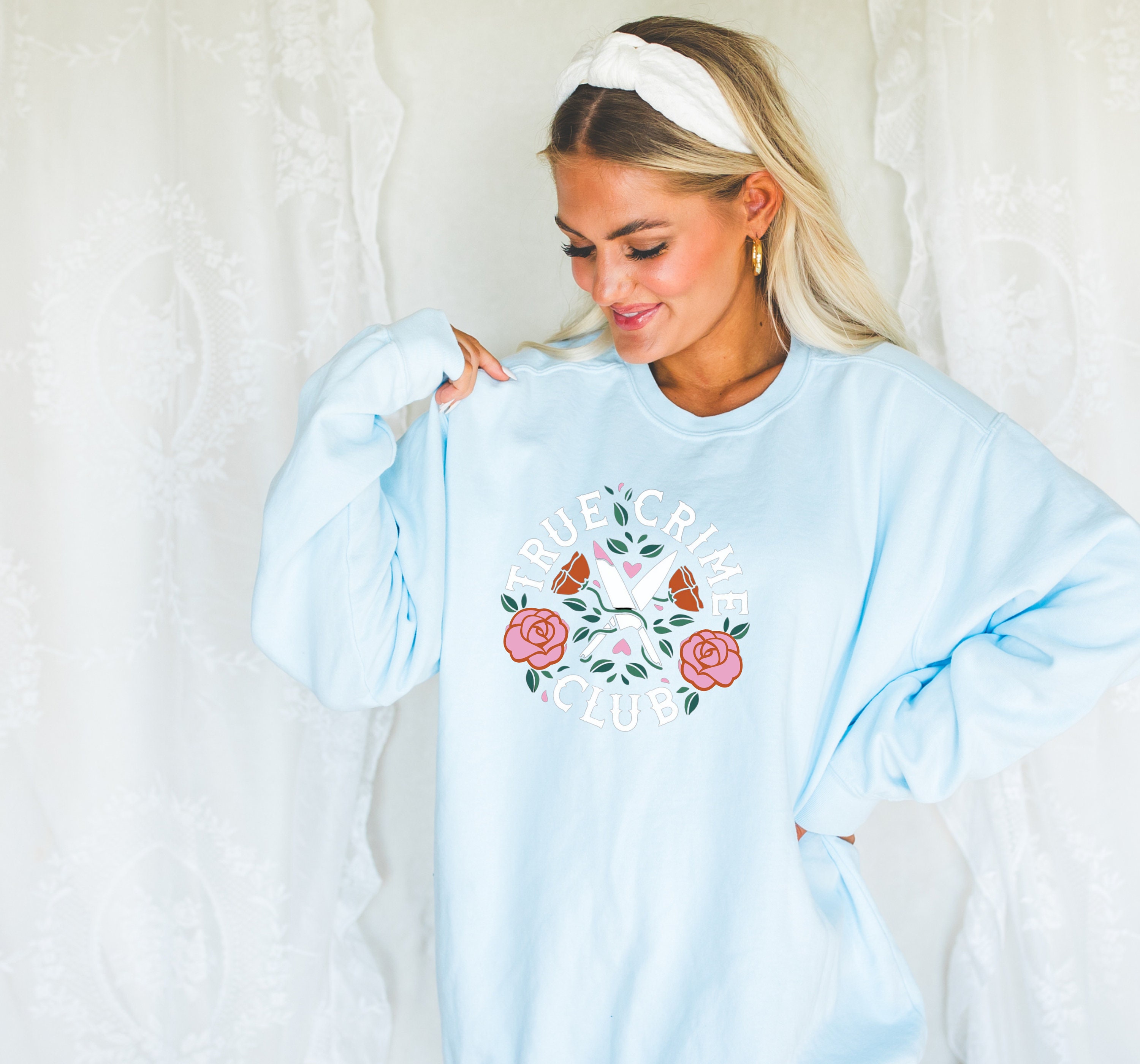 True Crime Club Shirt for True Crime Fans Sweatshirt Murder Podcasts ...