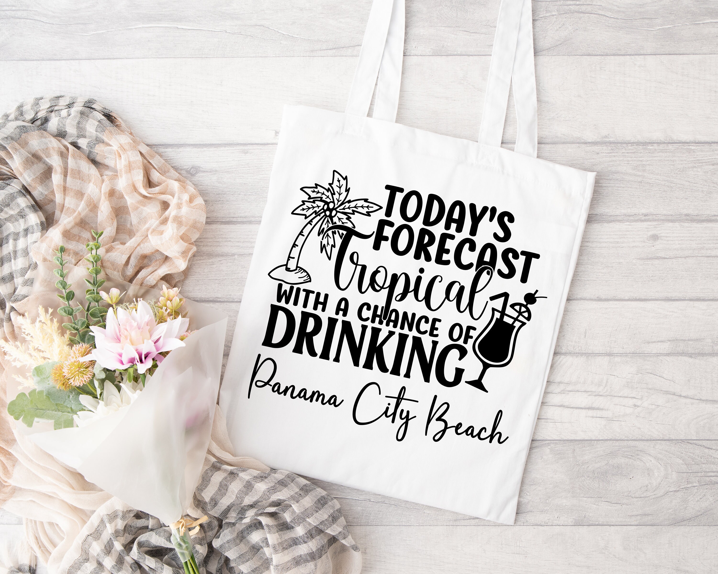 Tropical Bachelorette Tote Bag Destination Bachelorette Club Beach ...