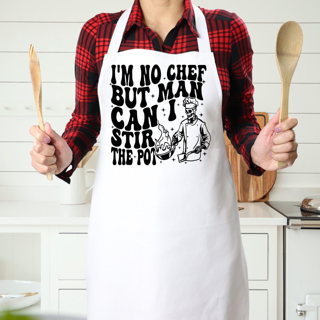 Funny Cooking Apron Kitchen Humor Gift for Cook Stirring the Pot Apron ...