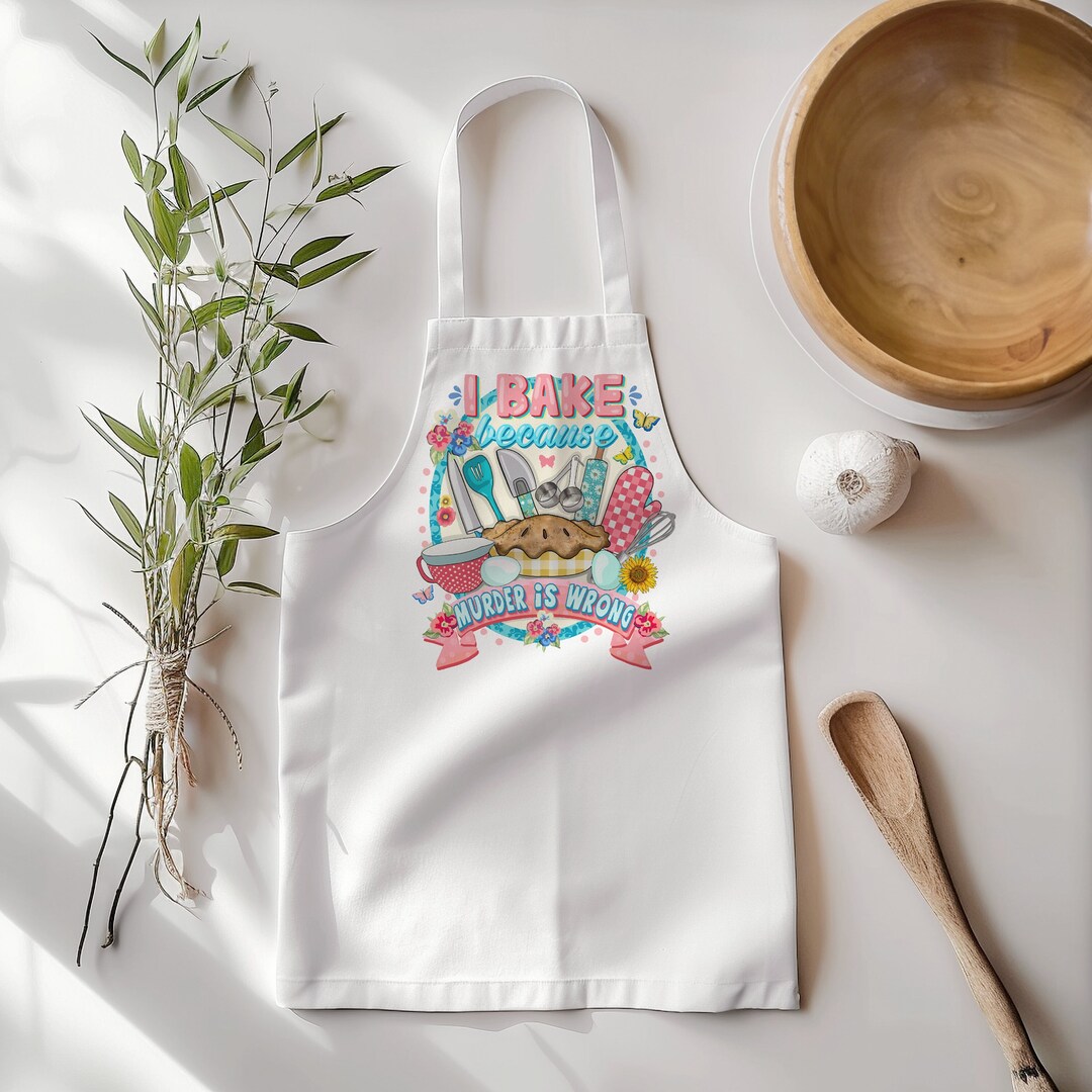 Funny Chef Apron True Crime Baking Apron Funny Cooking Apron Blue Chef ...