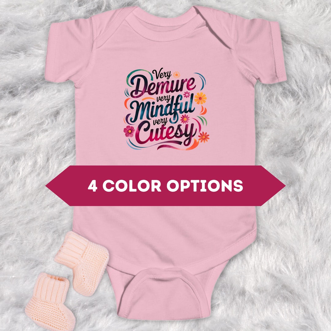 Very Demure Onesie Very Mindful Baby Bodysuit Baby Shower Gift Very ...