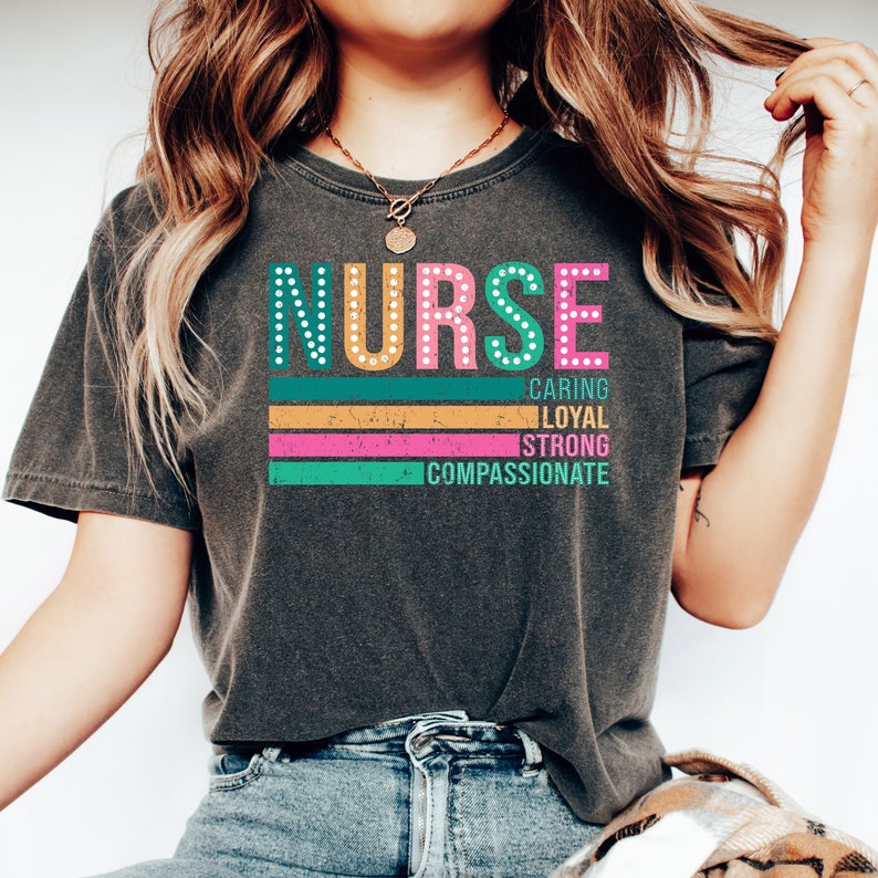 Nurse Shirt Design Colorful Apparel Nursing Graduation Gift Idea ...
