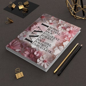 Motivational Journal Floral Aspirational Diary Female Empowered Quote ...