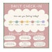 Daily Check-in Poster/mental Health Check-in Poster/ Wellness Worksheet ...