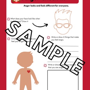 Anger Worksheet/ Kids Anger Worksheet/ Emotions Check-in/ - Etsy