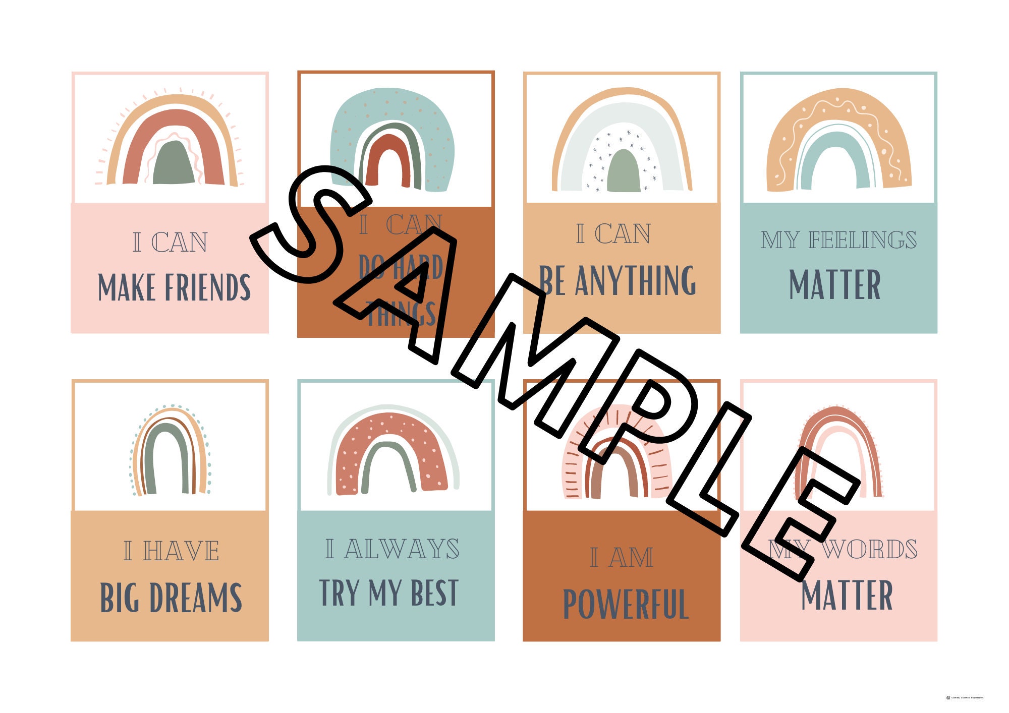 Affirmation Cards for Kids/ Printable Affirmation Cards/ Self- Esteem ...