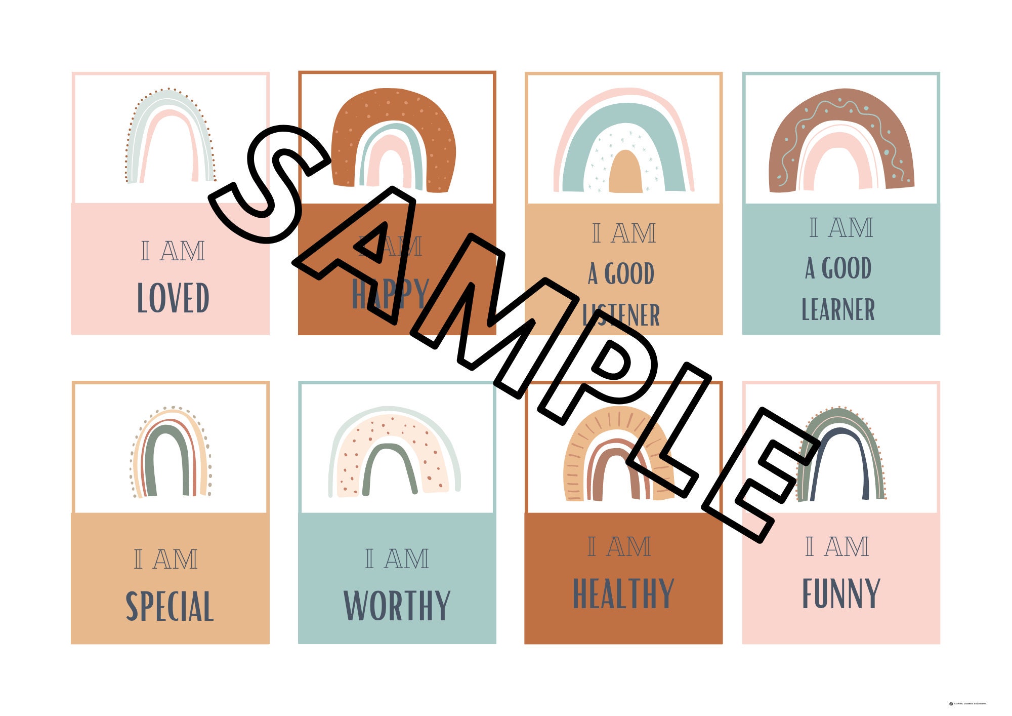 Affirmation Cards for Kids/ Printable Affirmation Cards/ Self- Esteem ...