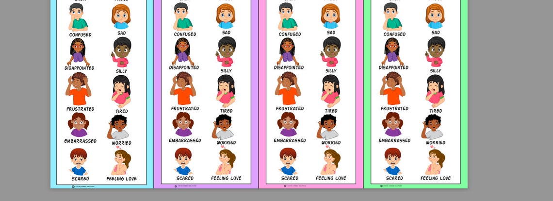 Feelings Chart for Kids/ Feeling Chart/ Feelings Identification/ Kids ...