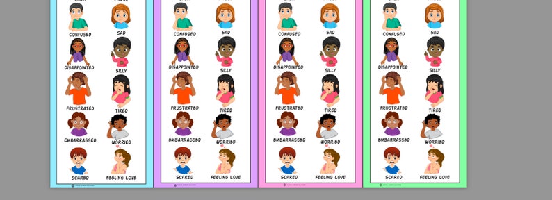 Feelings Chart for Kids/ Feeling Chart/ Feelings Identification/ Kids ...