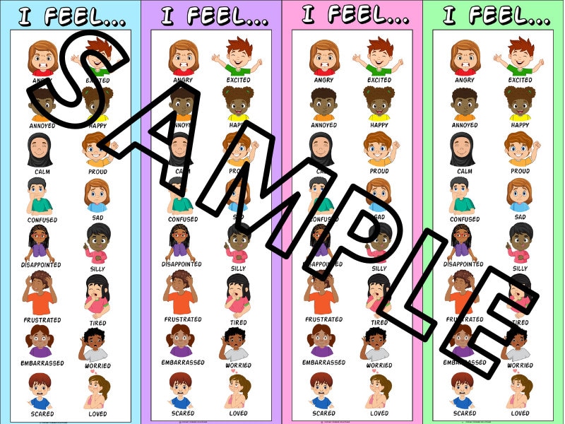Feelings Chart for Kids/ Feeling Chart/ Feelings Identification/ Kids ...